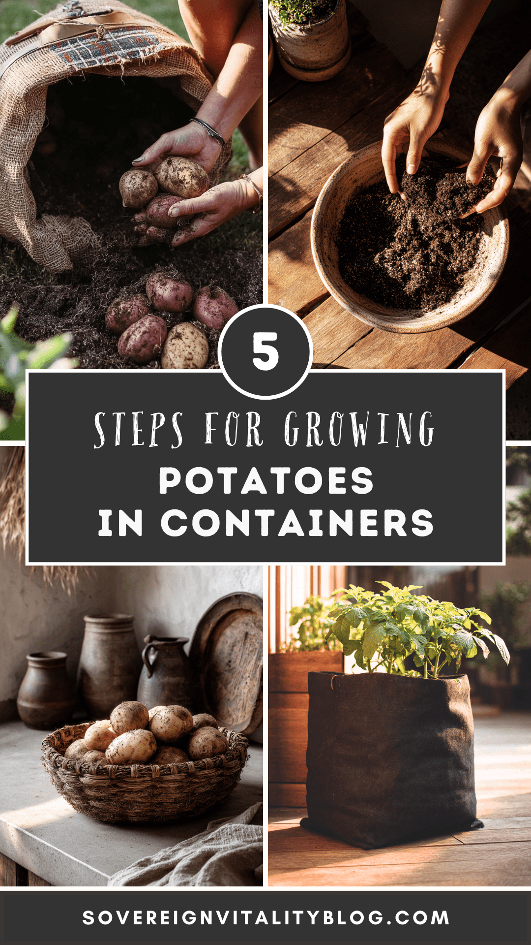 5 Simple Steps For Growing Potatoes In Containers - Sovereign Vitality ...