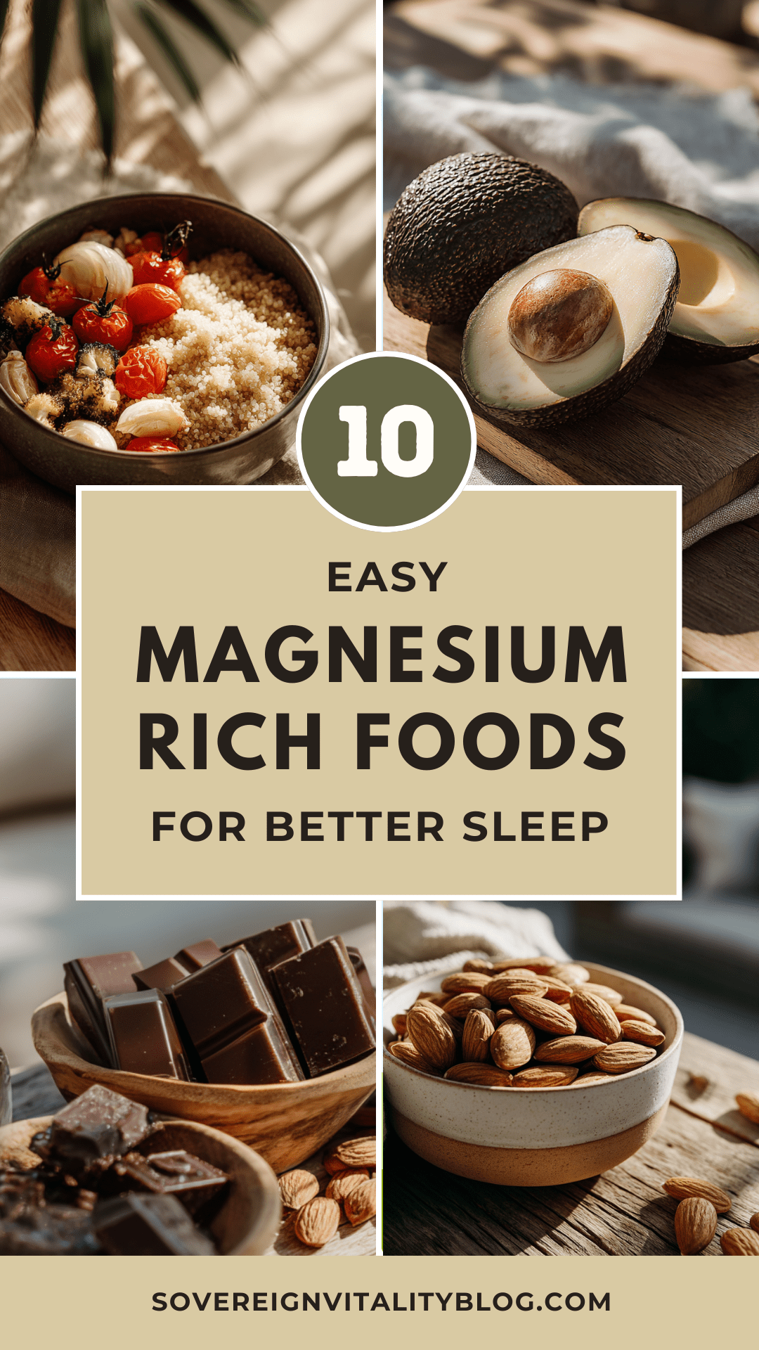 10 Easy Magnesium Rich Foods For Better Sleep - Sovereign Vitality ...
